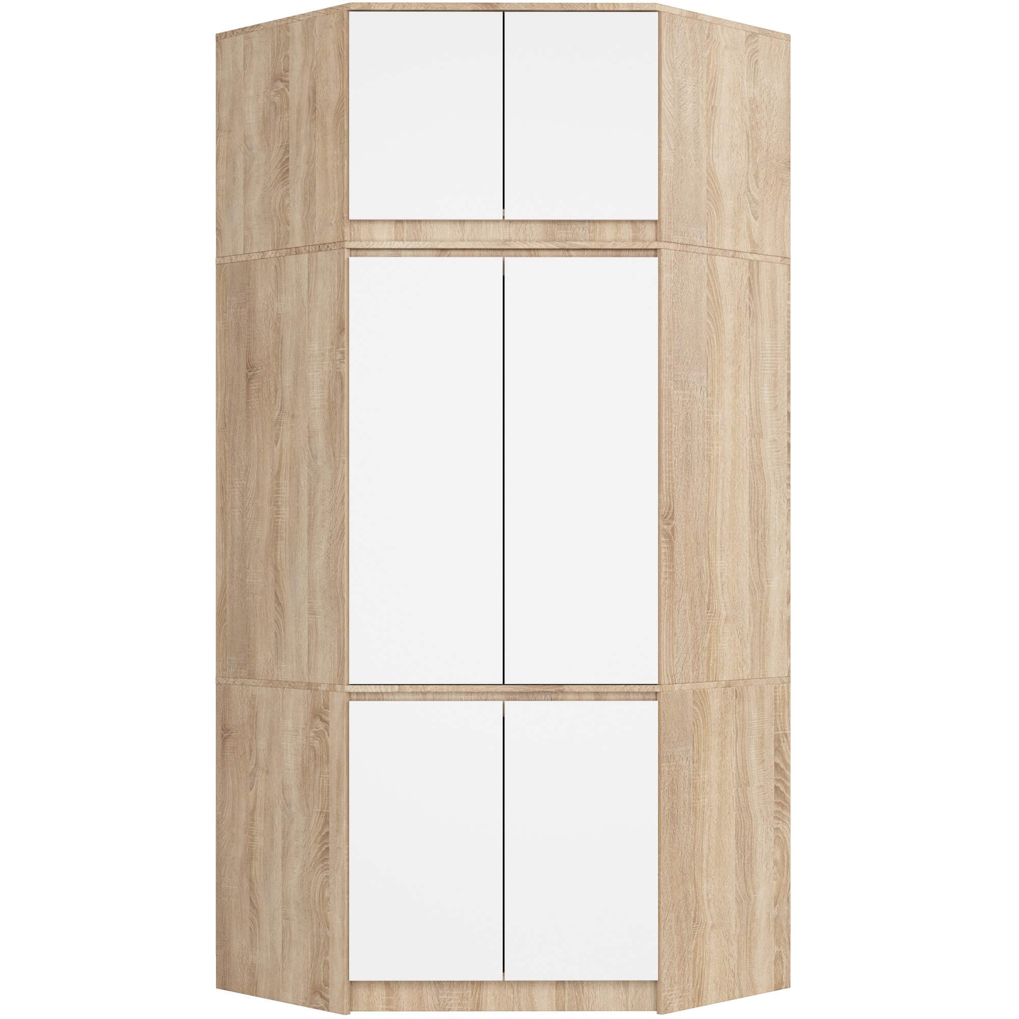 Armoire d'angle avec surmeuble AKORD S100 Chêne Sonoma 100 cm 6 portes ...