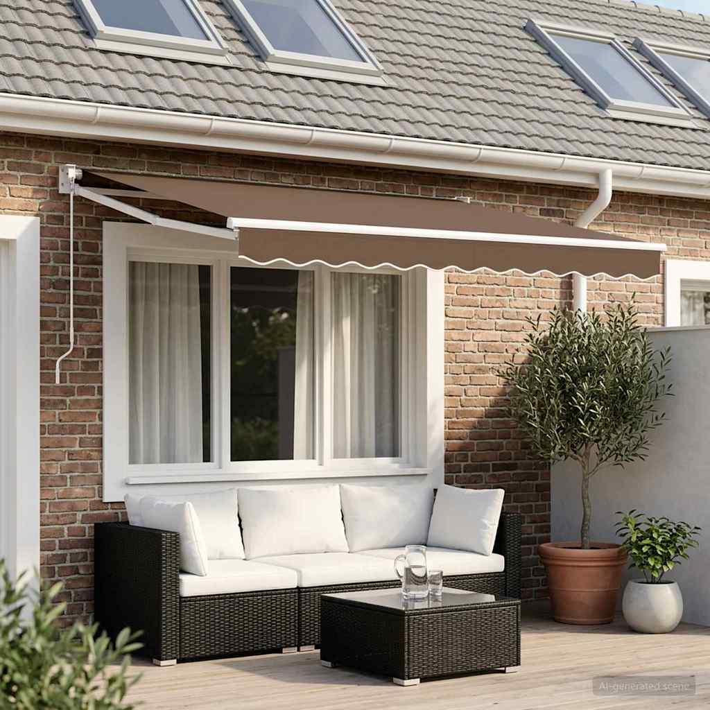 Toldo retráctil Topo 3,5 x 2 m 100% Poliéster y Aluminio | Leroy Merlin