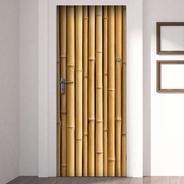 Sticker pour portes sans bulles et découpable - Bambou 83x210cm | Leroy ...