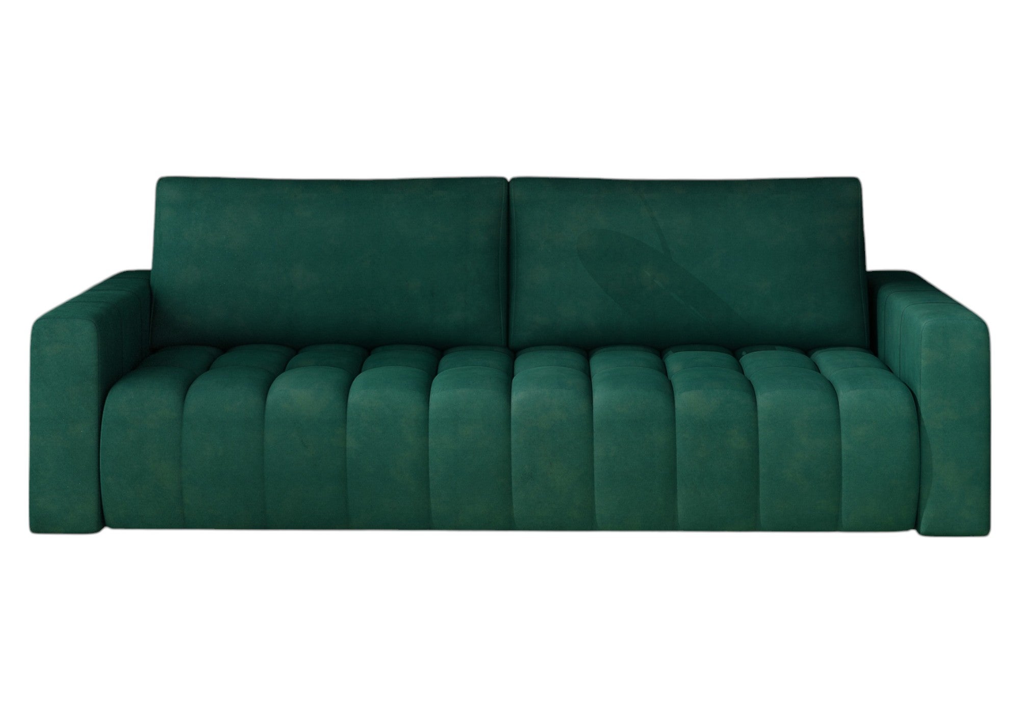 Canapé convertible 3 places velours vert bouteille avec coffre de ...