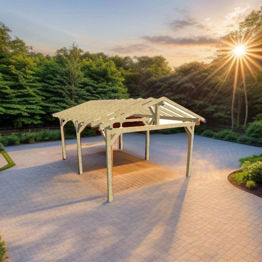 Carport 25 m² 4,65 x 6,00 m (Hors-Tout) - Foresta ARBOIS | Leroy Merlin