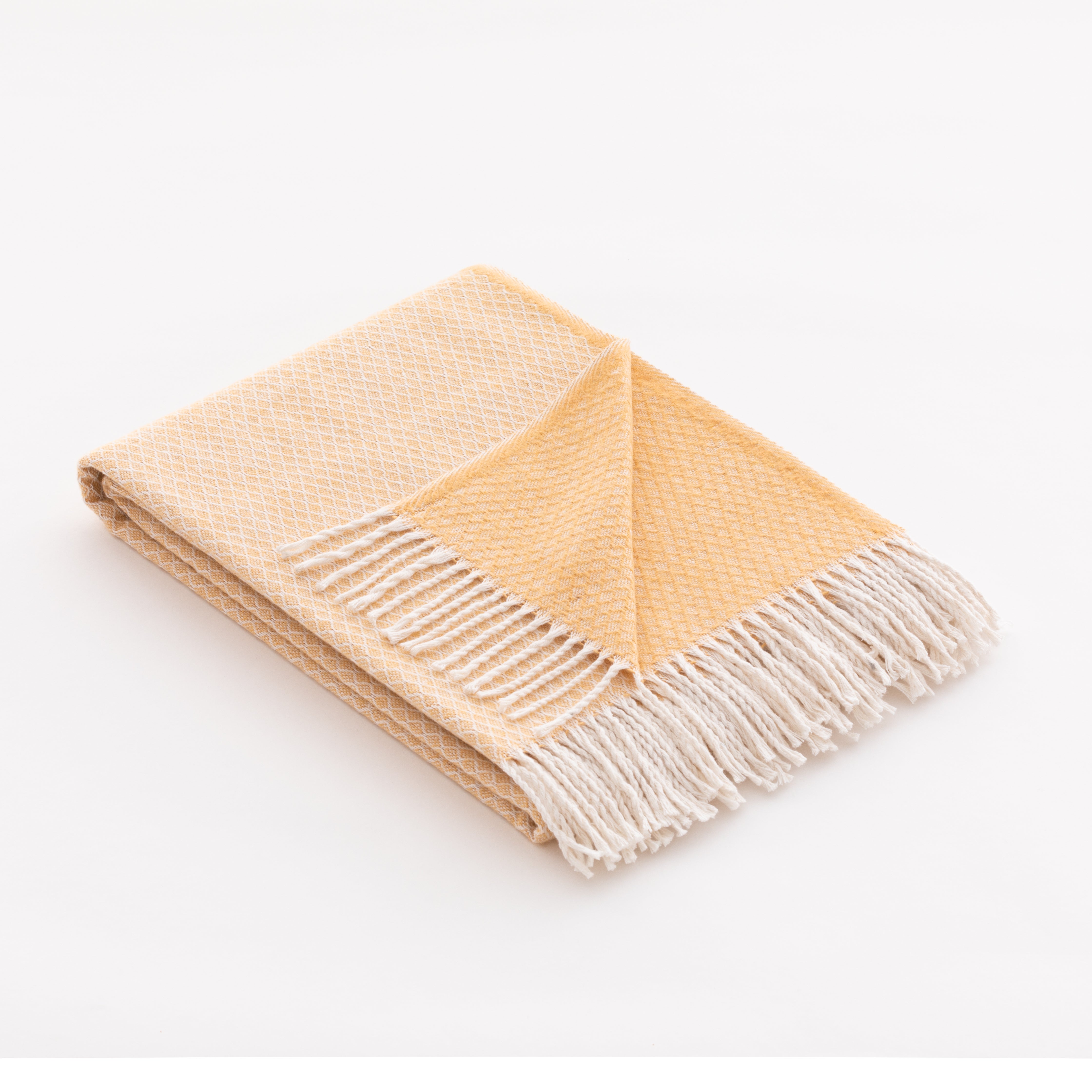 Manta Plaid Bili Ocre - 130x170 cm, tacto felpa suave y transpirable ...