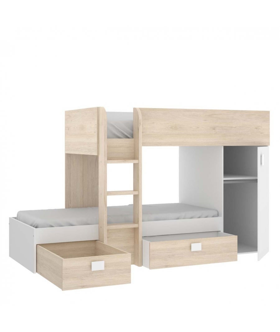 LITERA TREN MODULAR DUO - Natural / Blanco | Leroy Merlin