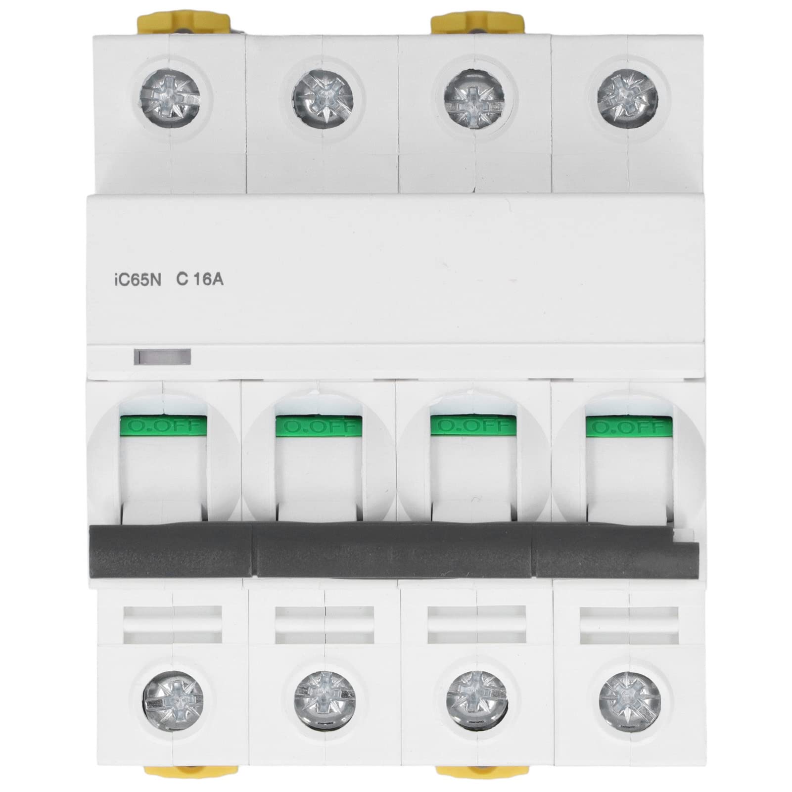 Disyuntor miniatura 4P de alto rendimiento Pa66 para montaje en riel DIN de 400 V (C16A (16.º ...