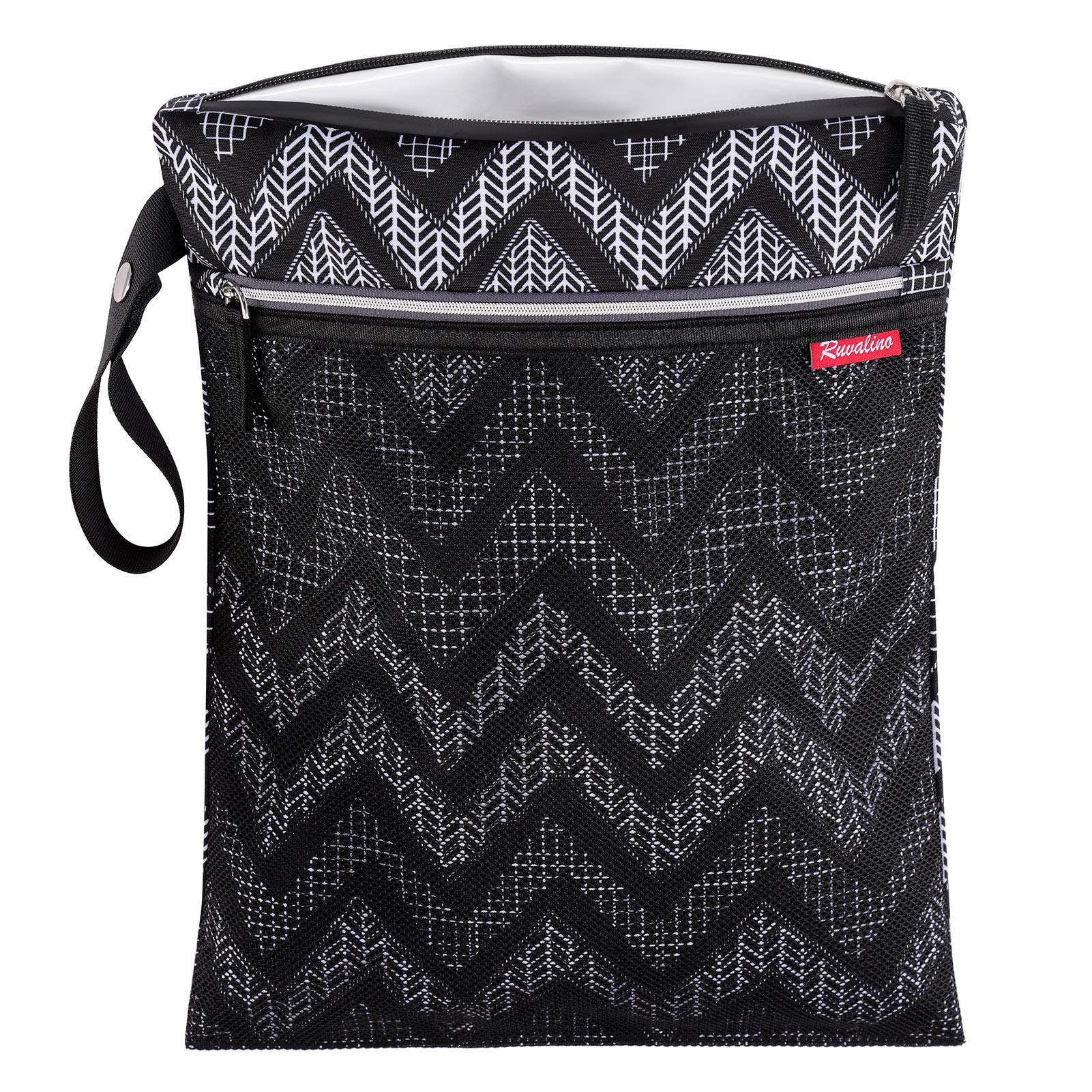 RUVALINO Borsa per pannolini riutilizzabile con 2 cerniere e maniglia ...