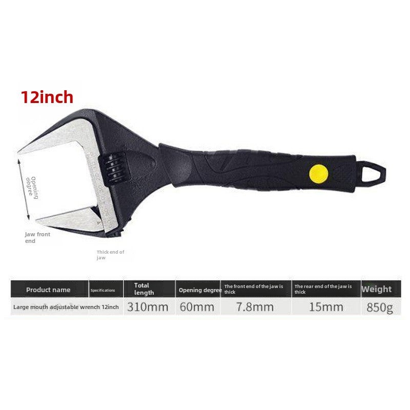 Industriel grade noir grande ouverture réglable clé non - slip hard ...