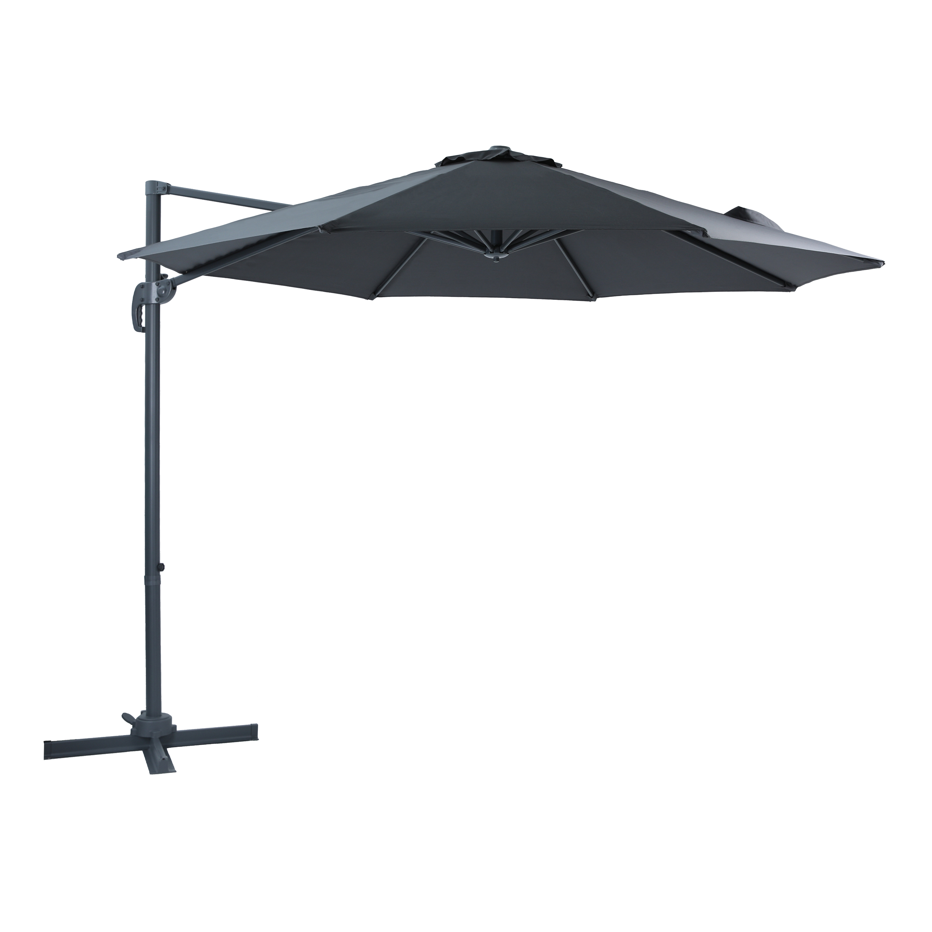 AXI Marisol Parasol Déporté Anthracite/Gris - Rectangulaire Ø 300cm ...