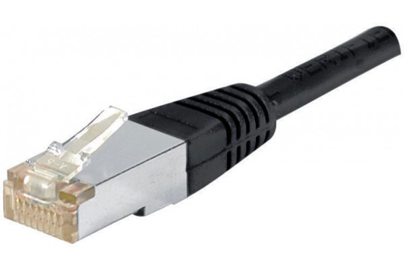 Câble ethernet cat6 30m blindé exterieur noir CONECTICPLUS | Leroy Merlin