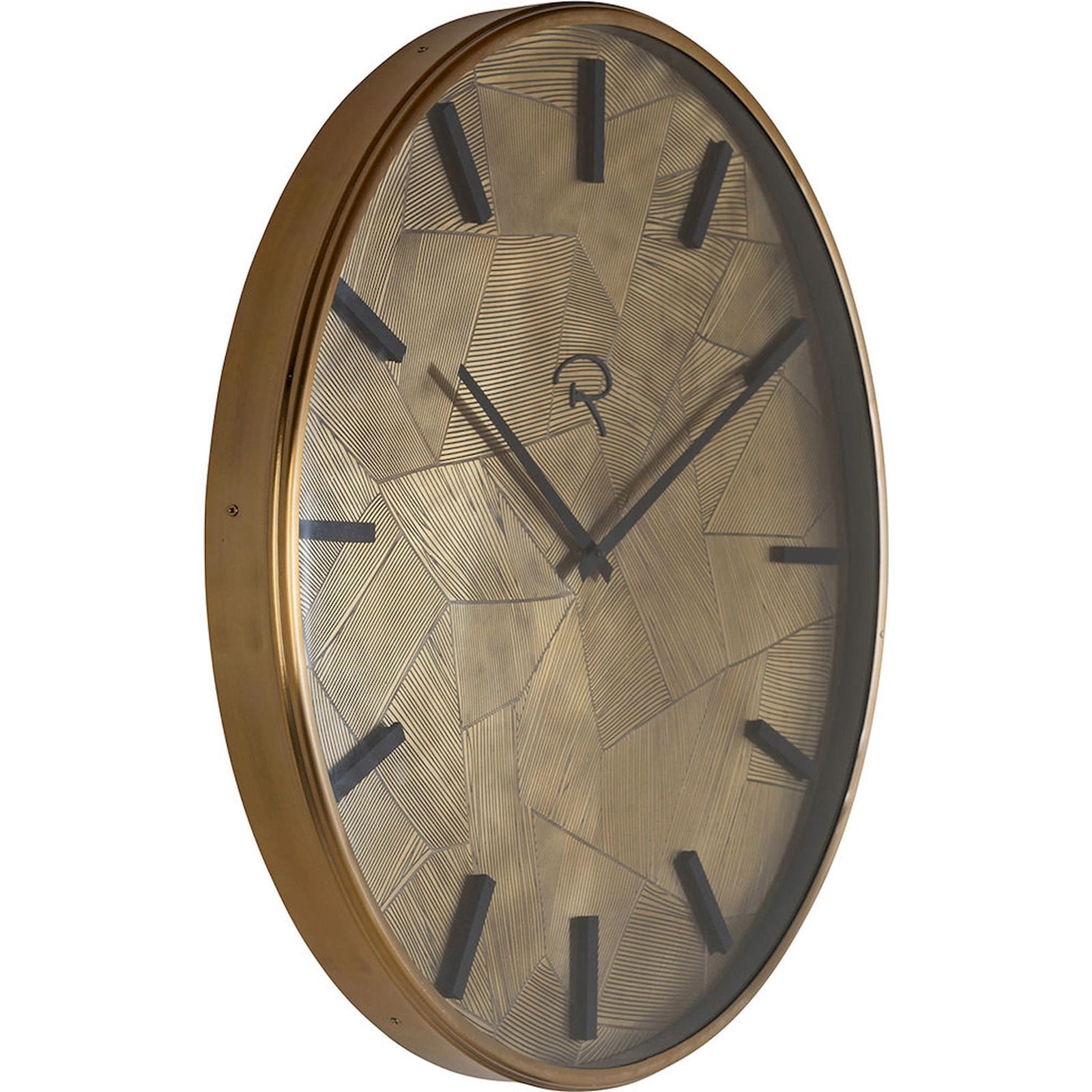 Horloge Murale Ovale Classique à Fond Rayonnant et Chiffres Romains 60 ...