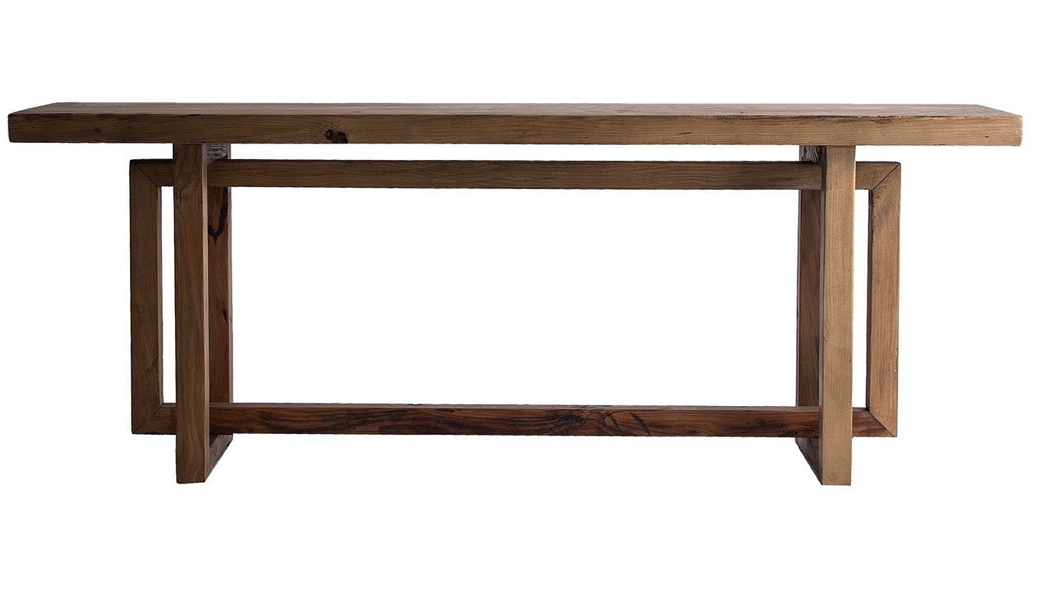 Console moderne bois de pin naturel recyclé Walon 200cm | Leroy Merlin