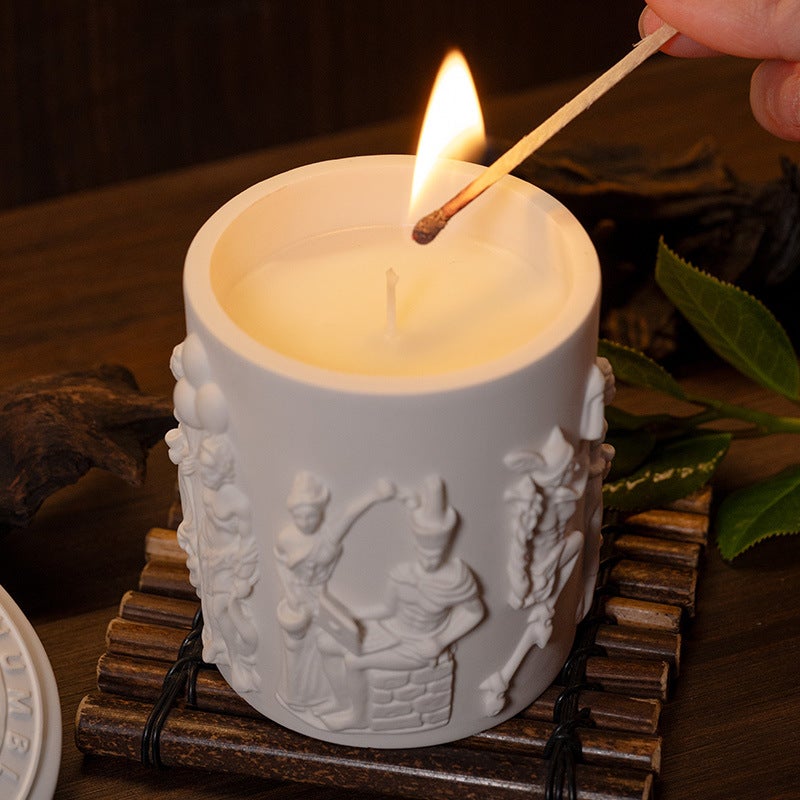 Vela perfumada con relieve: madera de agar y oud | Leroy Merlin