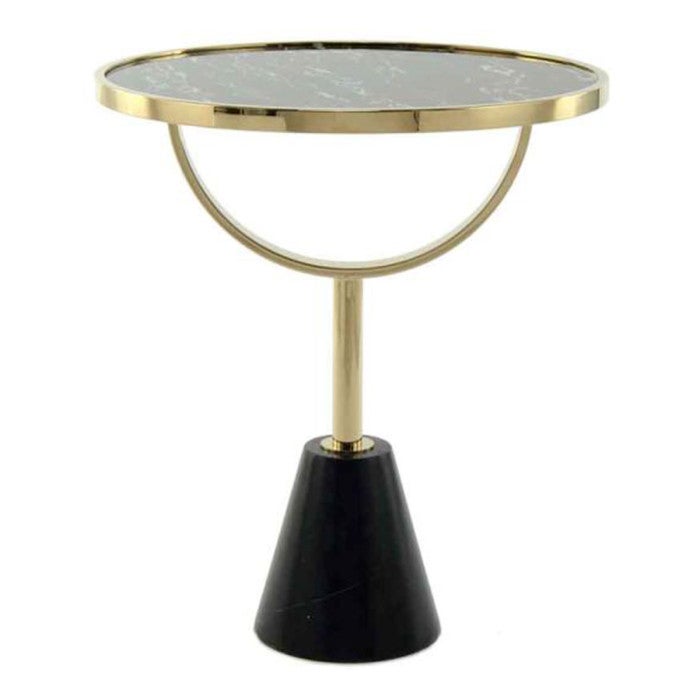 Table d'Appoint Design "Rocio" 54cm Noir & Or | Leroy Merlin