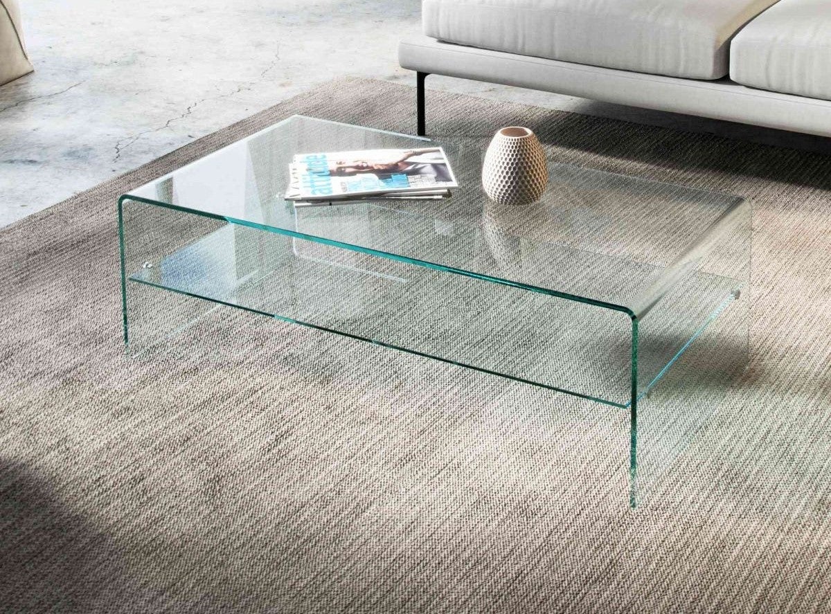 Table basse verre trempé 2 niveaux Tikane 110cm | Leroy Merlin