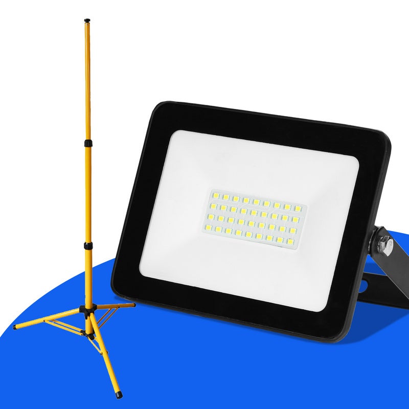 1 foco de construcción LED de 30 W con trípode ajustable Foco de ...