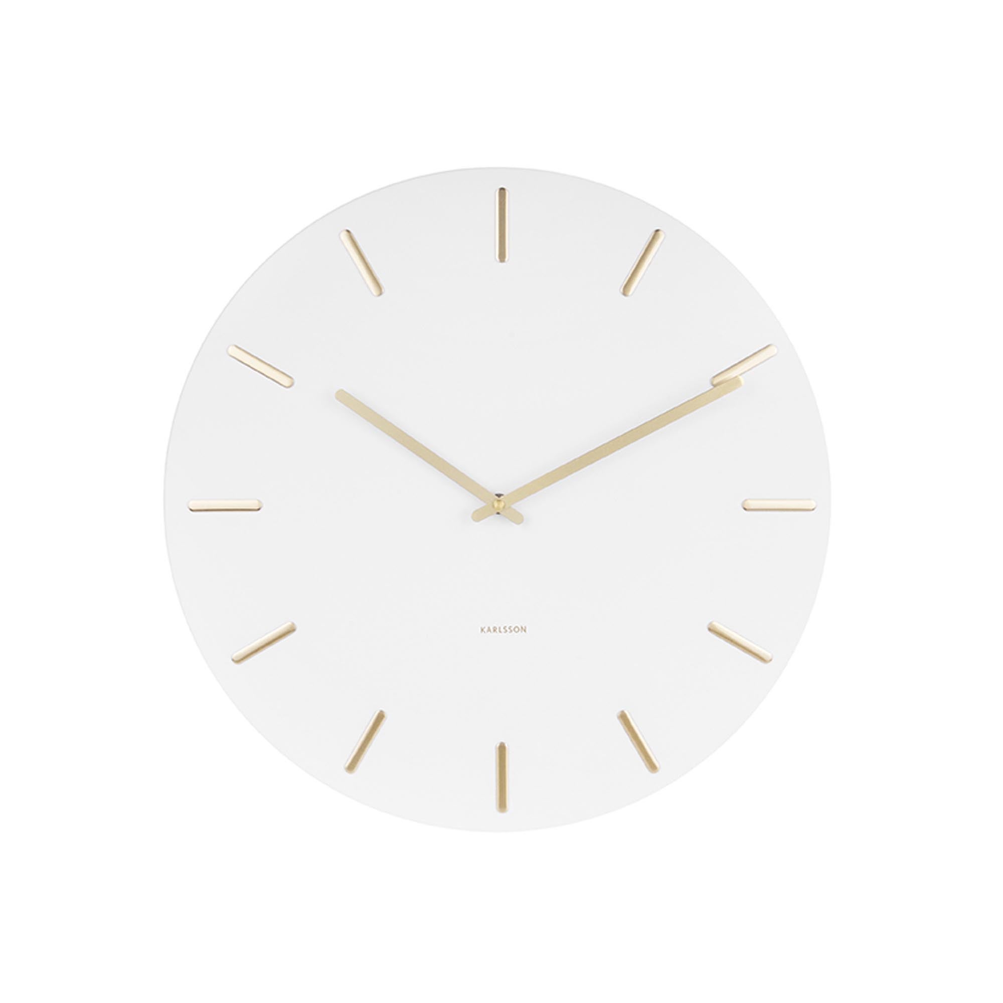 Karlsson Horloge Murale Charm - Blanc/D'or - Ø45cm | Leroy Merlin