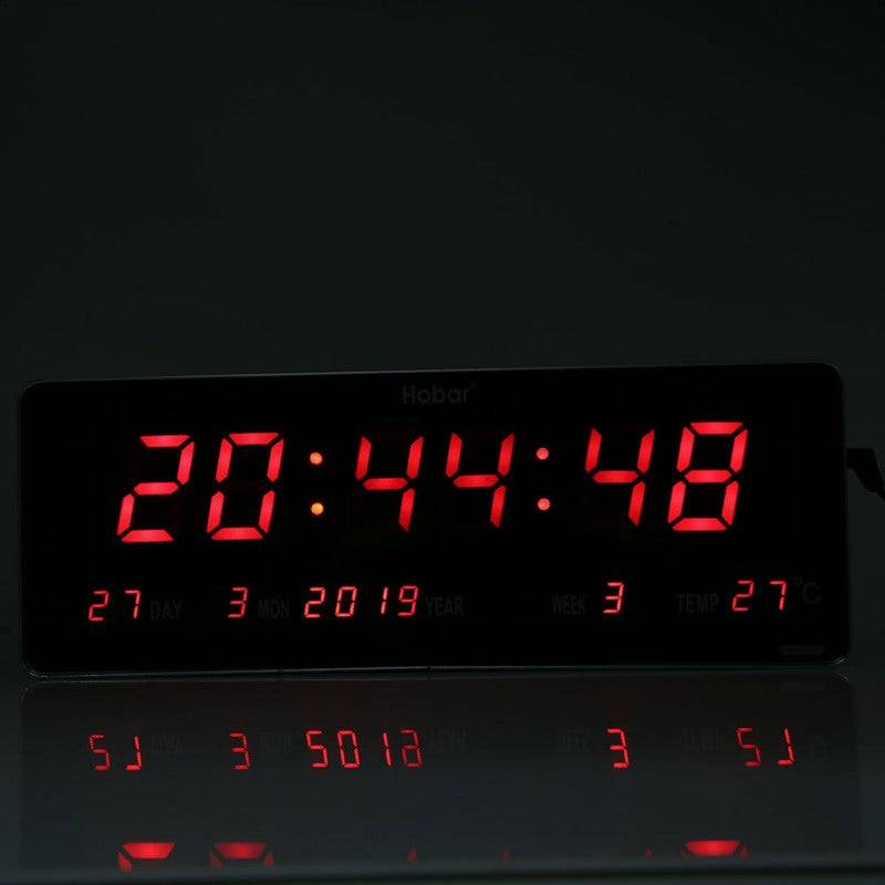 Horloge murale numérique perpétuelle à LED avec affichage de la ...
