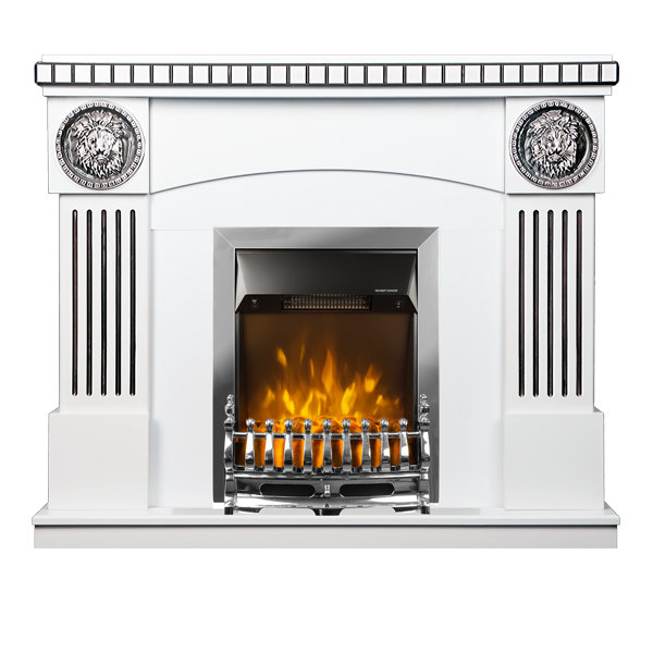 Cheminée électrique argentée Prometeu & Galileo, 1050 x 1200 x 330 mm ...