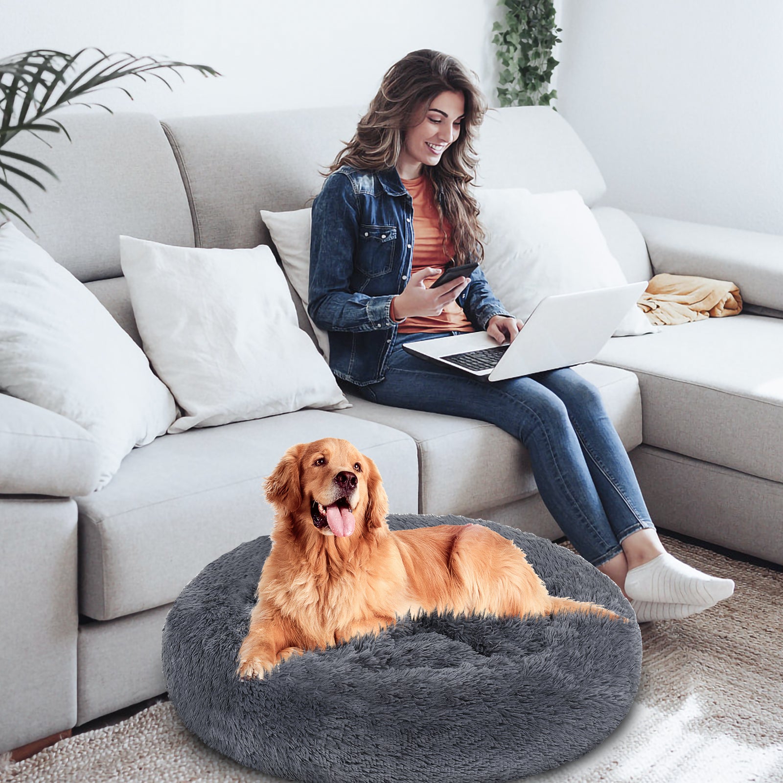 Lit pour chien Lits pour chiens ANIMALS Lit souple pour chat Couchage ...