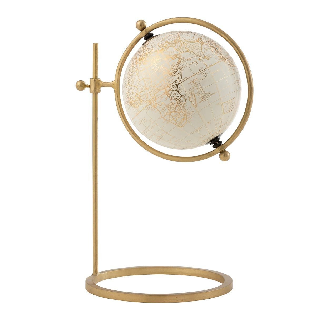 Globe Ajustable Déco "Cercle" 35cm Or & Blanc | Leroy Merlin