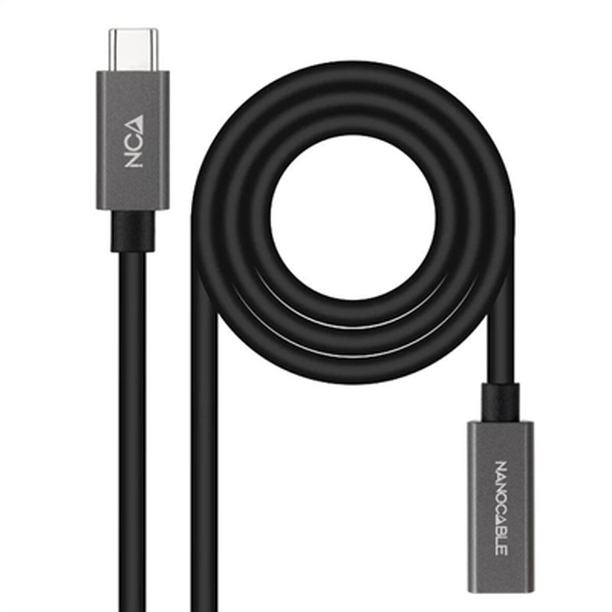 Cable Alargador USB-C NANOCABLE 10.01.4400 Negro 50 cm | Leroy Merlin