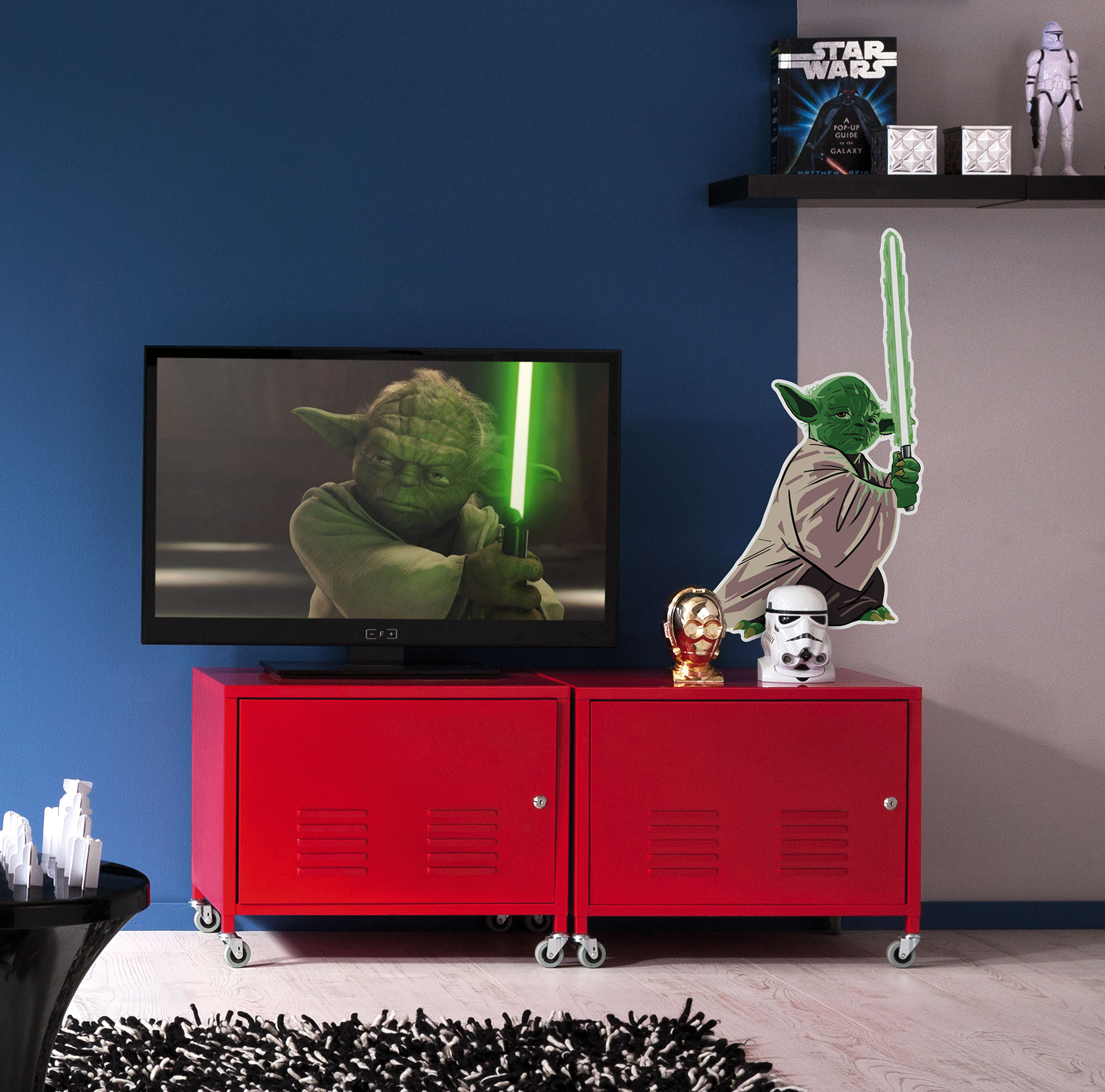 Stickers muraux de Komar - Star Wars Yoda training Session - 1 pièces ...