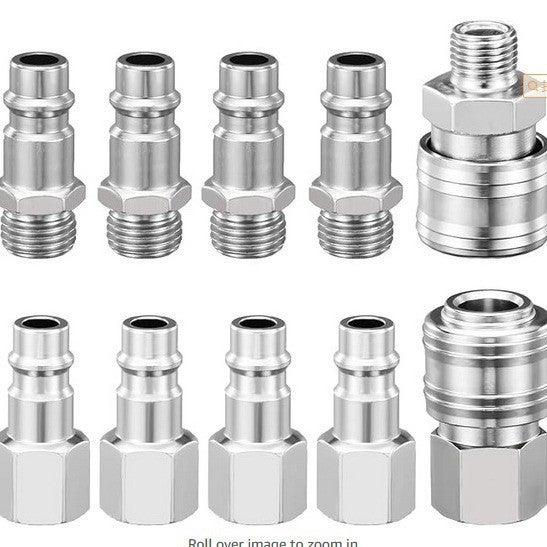 10 pièces raccord rapide air comprimé – 1/4" BSP, tuyau compresseur ...