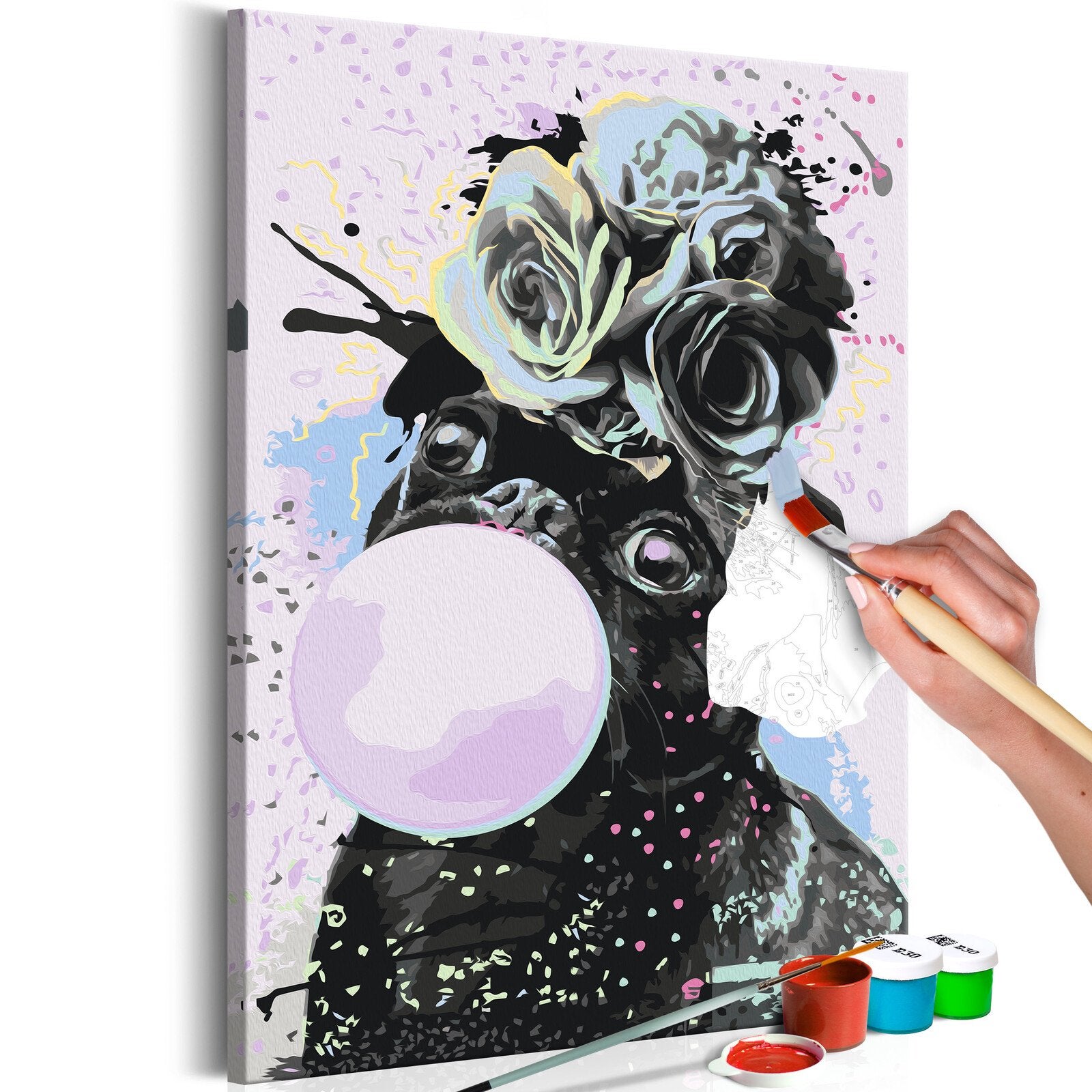 Kit de Peinture par Numéros Carlin Floral & Coloré 40 x 60 cm Violet et ...
