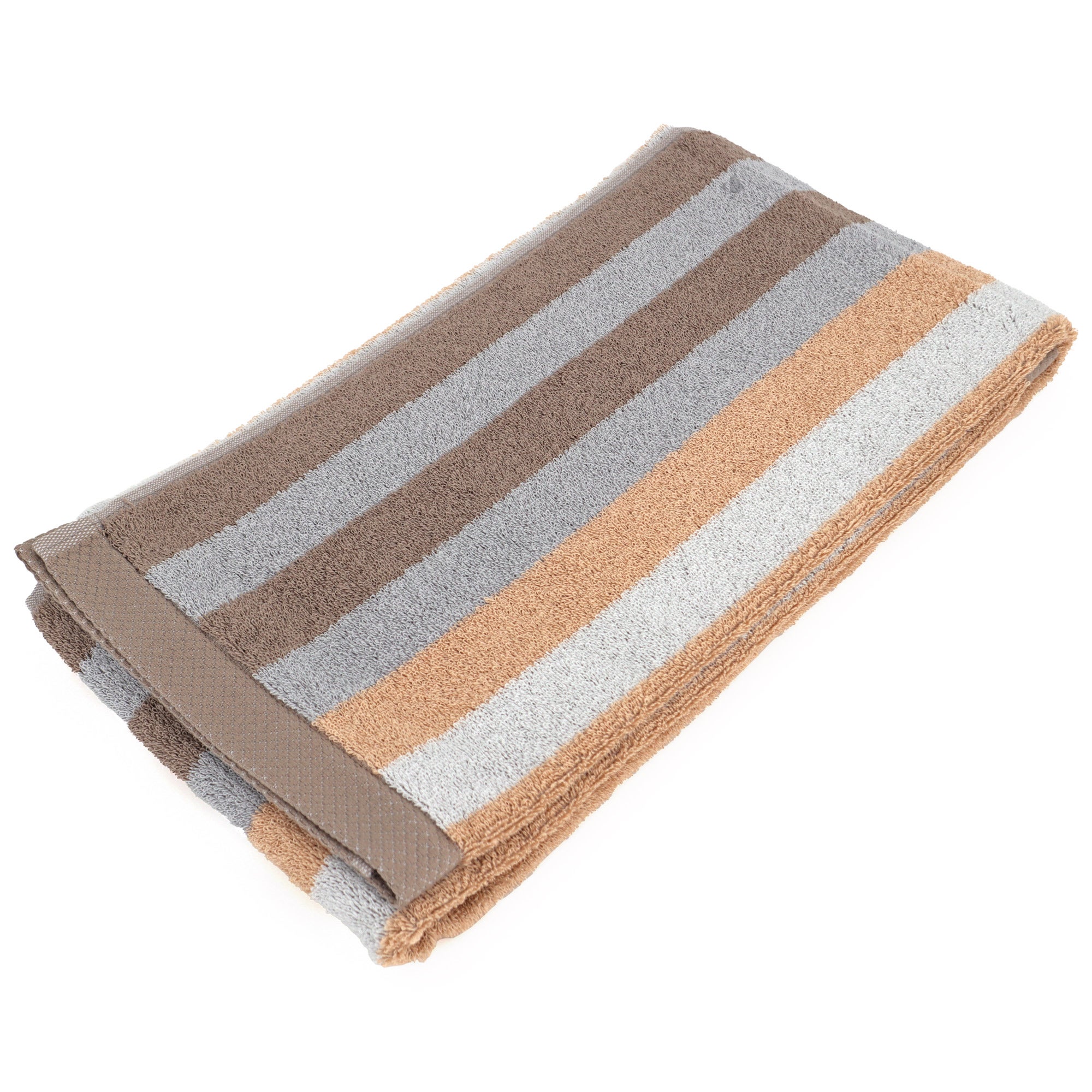 Drap de douche 70x140 cm PURE STRIPES beige | Leroy Merlin