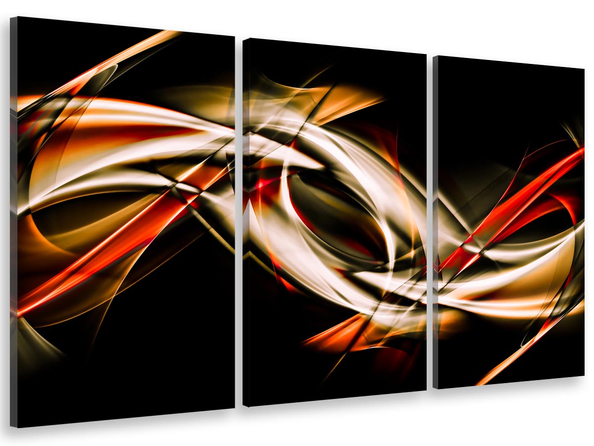 Tableau triptyque abstrait reflexion intemporelle - 90x60 cm | Leroy Merlin
