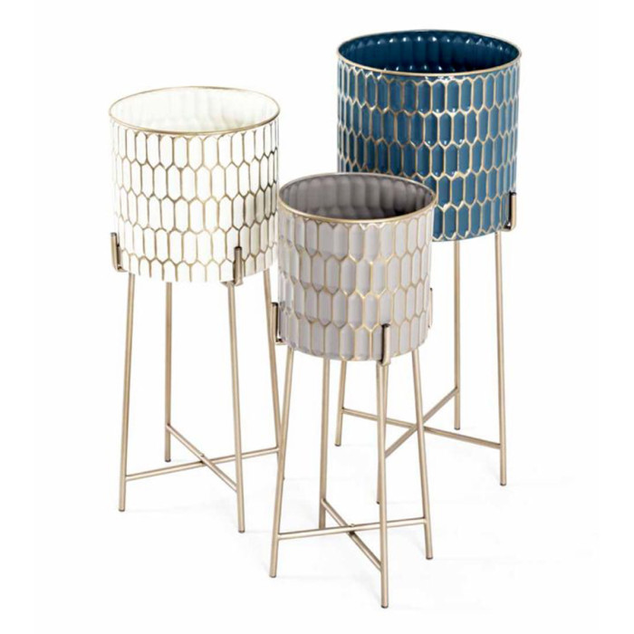 Lot de 3 Caches Pots Déco "Martira" 70cm Multicolore | Leroy Merlin