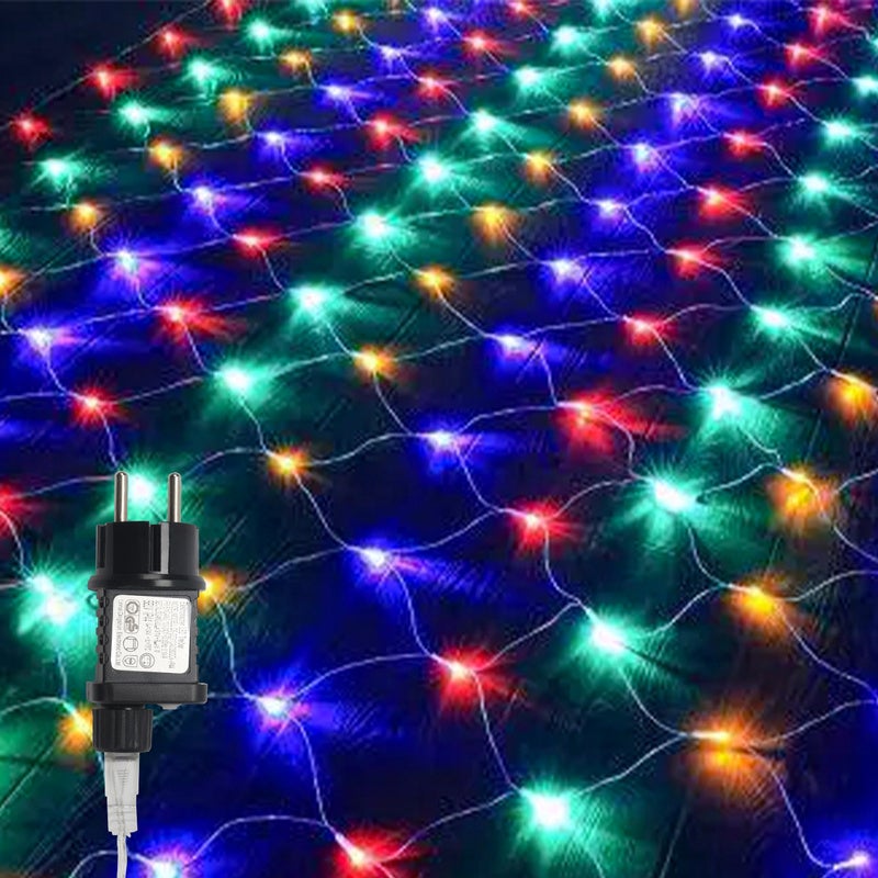 Filet Lumineux LED 2x2M Multicolore Chaîne lumineuse avec 8 modes ...