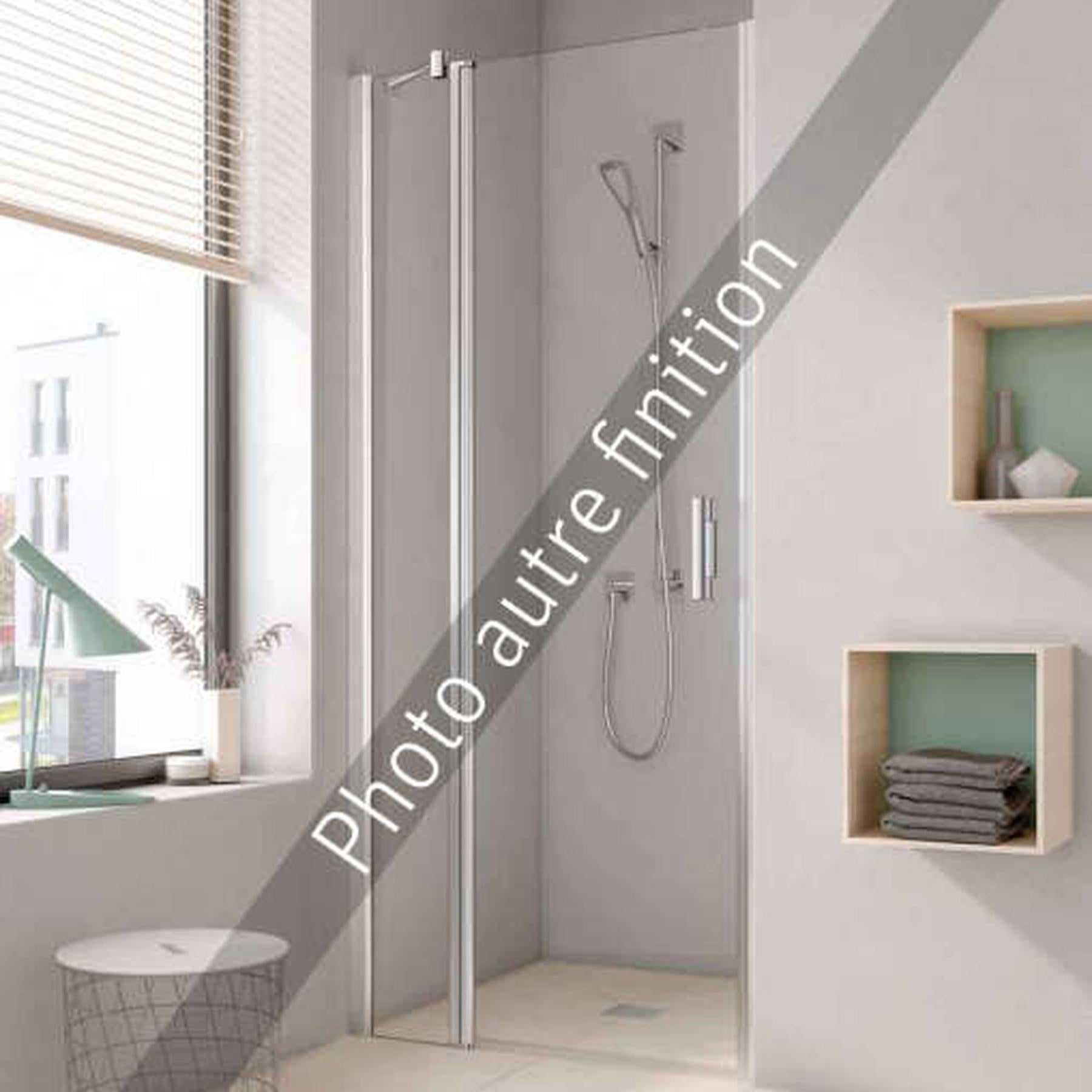 Paroi de douche pivotante largeur 90cm hauteur 200 cm profilé argent ...