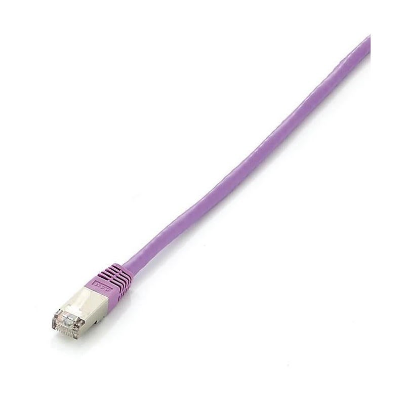 Equiper c ble r seau cat6 s/ftp 2xrj45 7,50m violet lszh polybeutel | Leroy Merlin