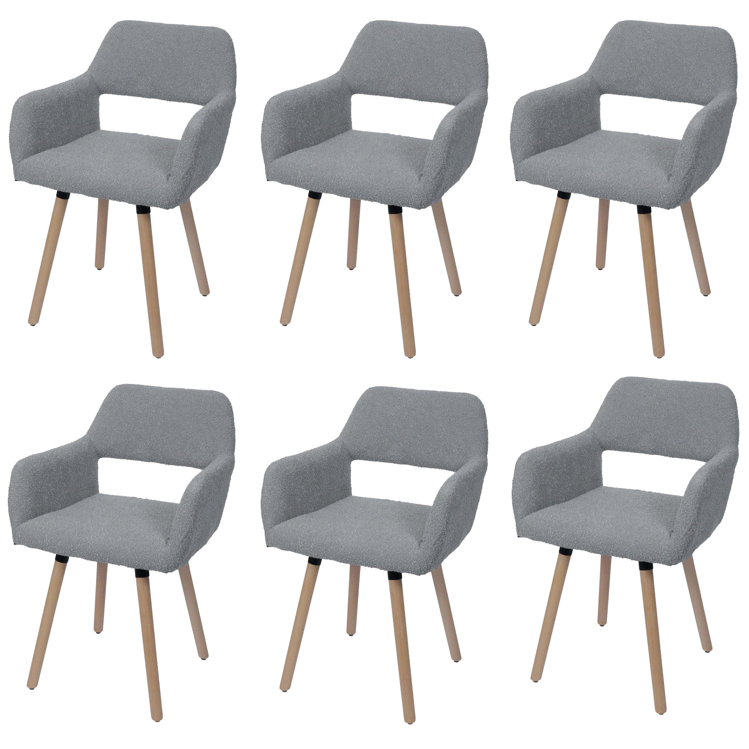 Lot de 6 chaises de salle à manger HWC-A50 II, chaise de cuisine ...