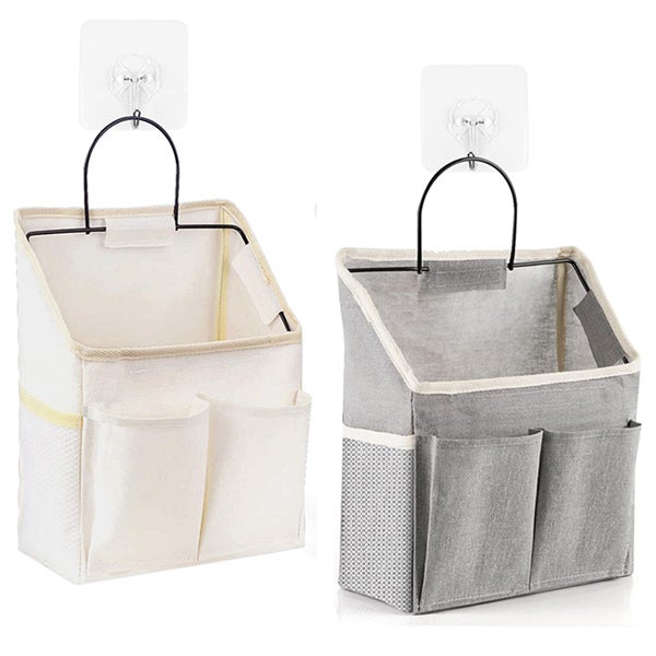 Sac de rangement mural, 2 pièces, crochet inclus, avec poche, sac en ...