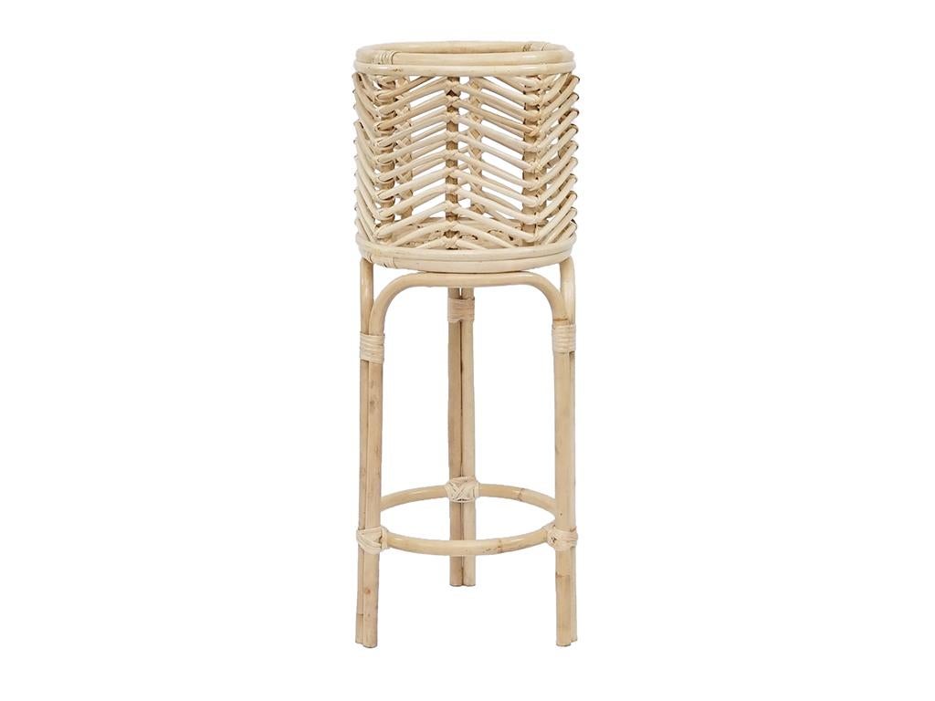 Cache-pot en rotin sur pied MASALA I - D27 x H72 cm - Naturel | Leroy ...