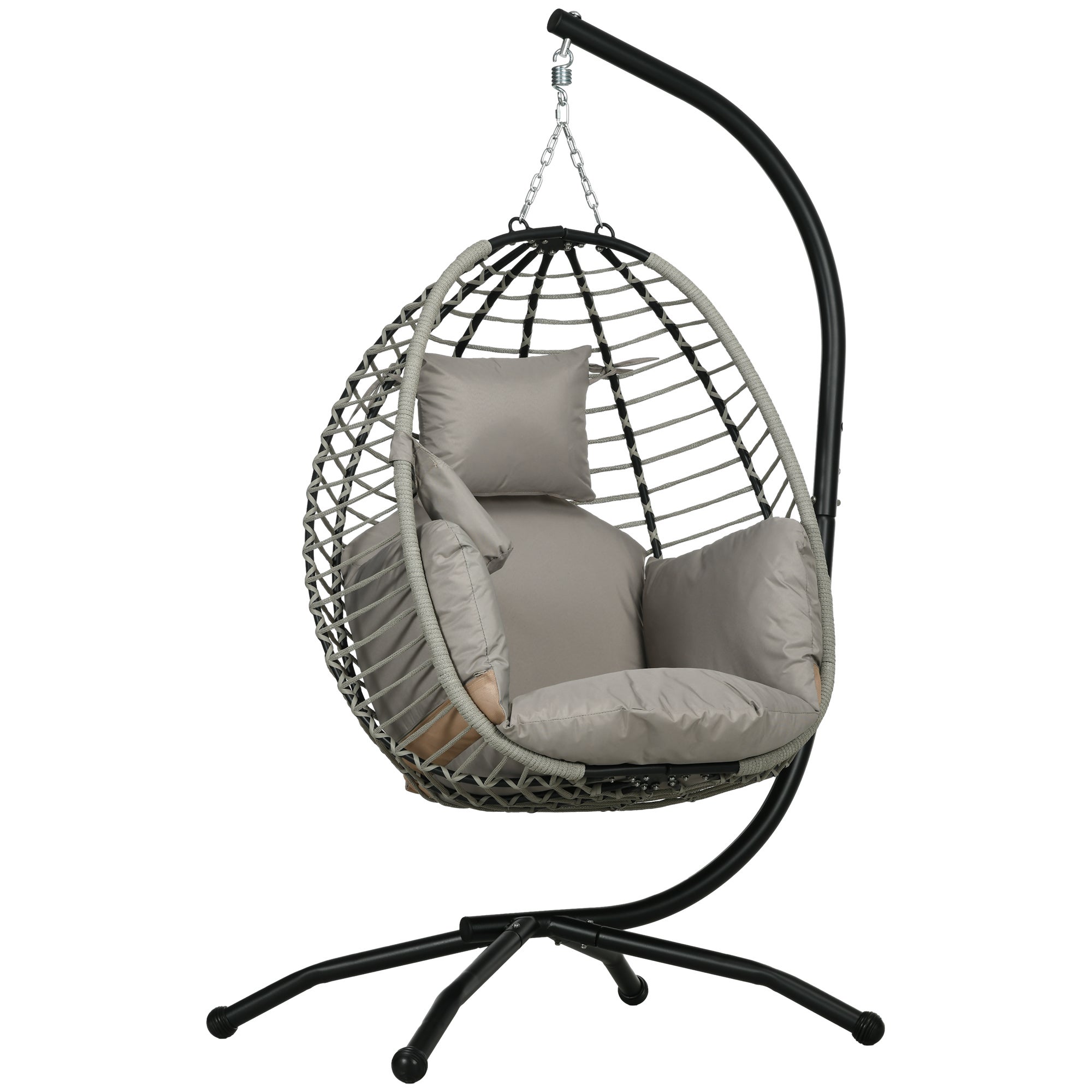 Fauteuil œuf Suspendu pliant avec Coussin et Support Usage intérieur ...