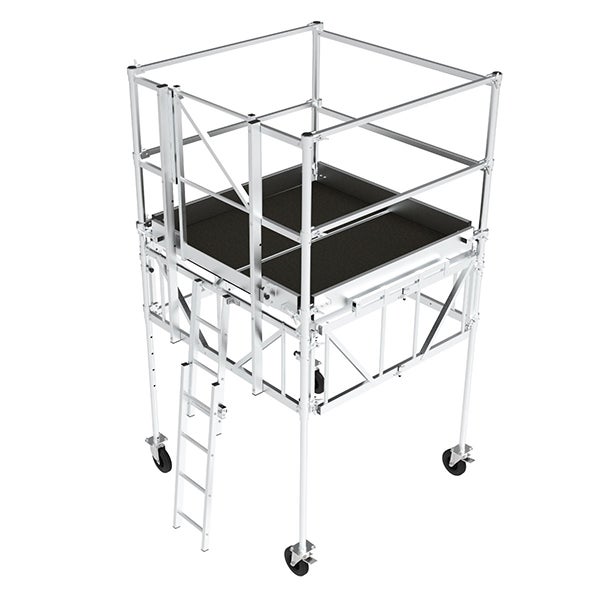 Plateforme roulante surface 1.60x1.60m - Hauteur travail max. 3.80m ...