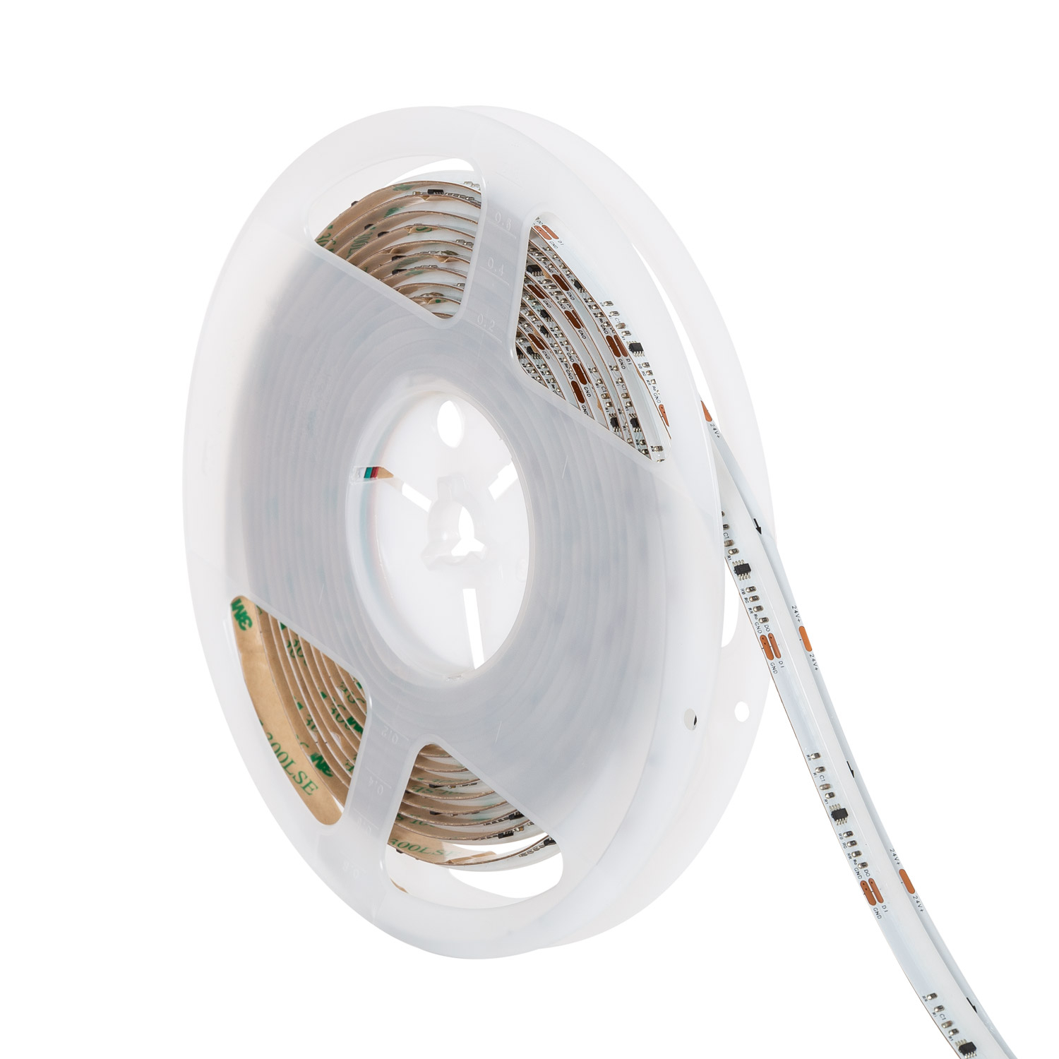 Ledkia Tira LED RGBIC Digital SPI 24V DC COB 720 LED/m 5m IP20 CRI90 Ancho 12mm Corte 5 cm RGBIC ...