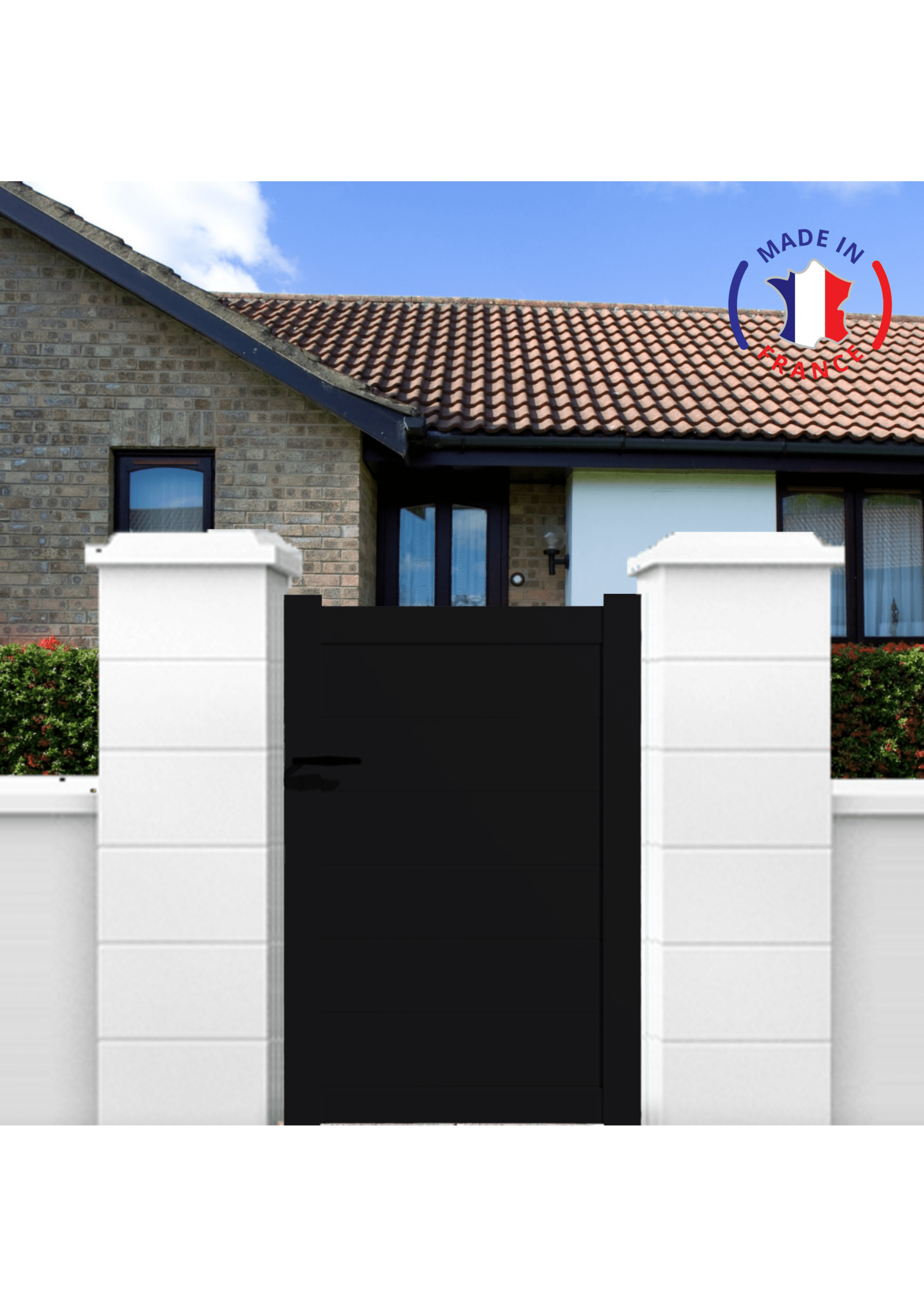 Portillon aluminium modèle plein en kit dimensions L.1000 (entre ...