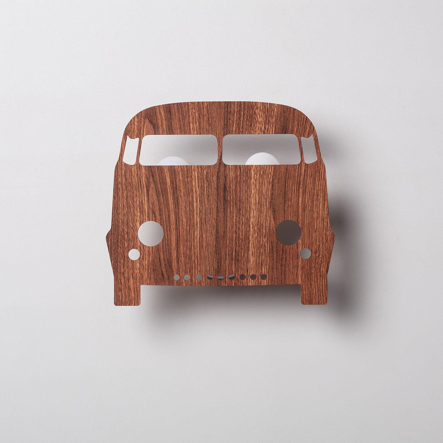 Ledkia - Aplique de Pared de Madera Infantil Bussi, Natural, Madera ...
