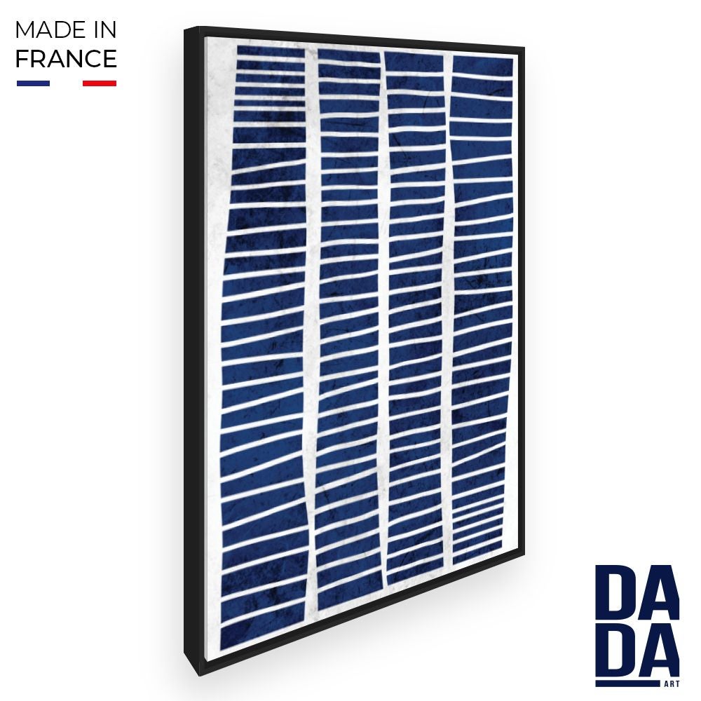 Toile encadrée Lignes ondulées / 50x70cm / Cadre Noir / Fabriqué en ...