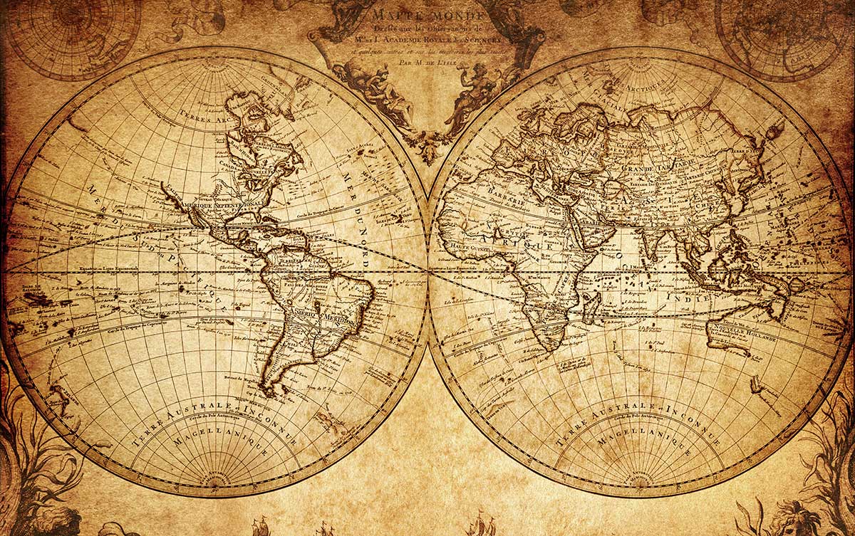 Tableau old map, 80x50cm | Leroy Merlin
