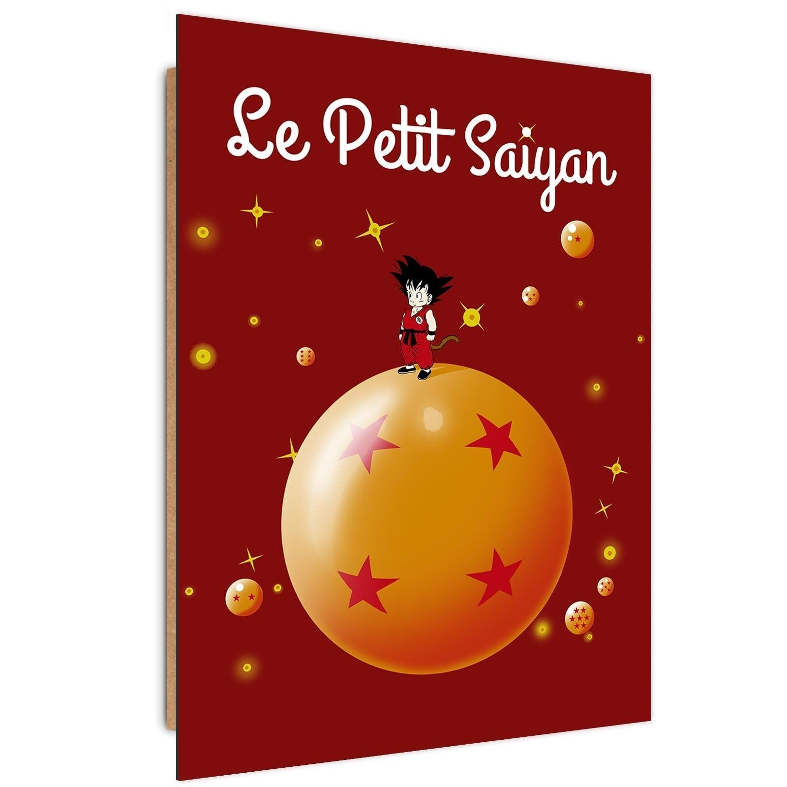 Tableau bois Dragon Ball Son Goku Le Petit Saiyan Le Petit Prince - 40 ...