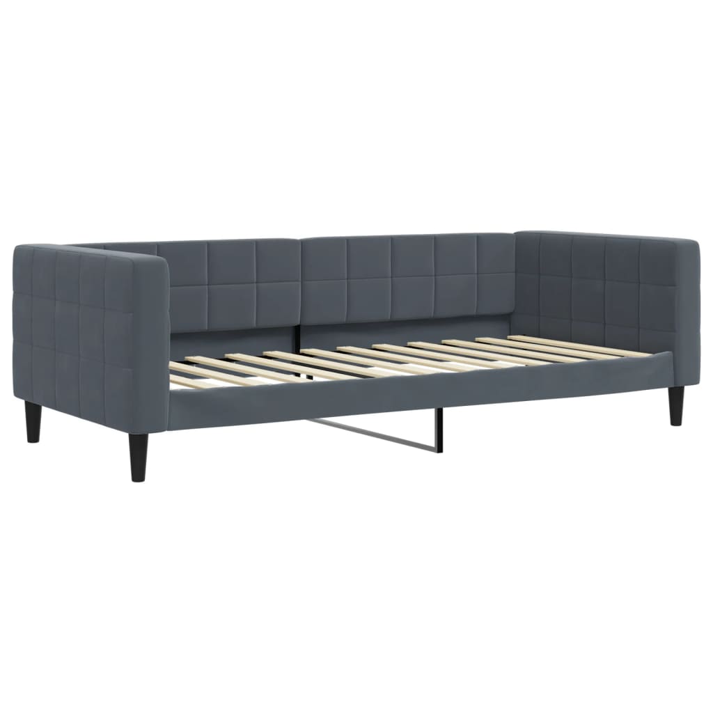 Lit simple | Lit adulte | Lit de repos sans matelas gris foncé 100x200 ...