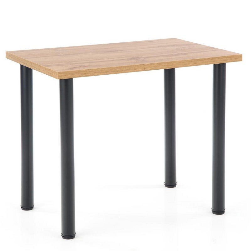 Table de cuisine 90x60 cm avec plateau aspect chêne wotan et pieds ...