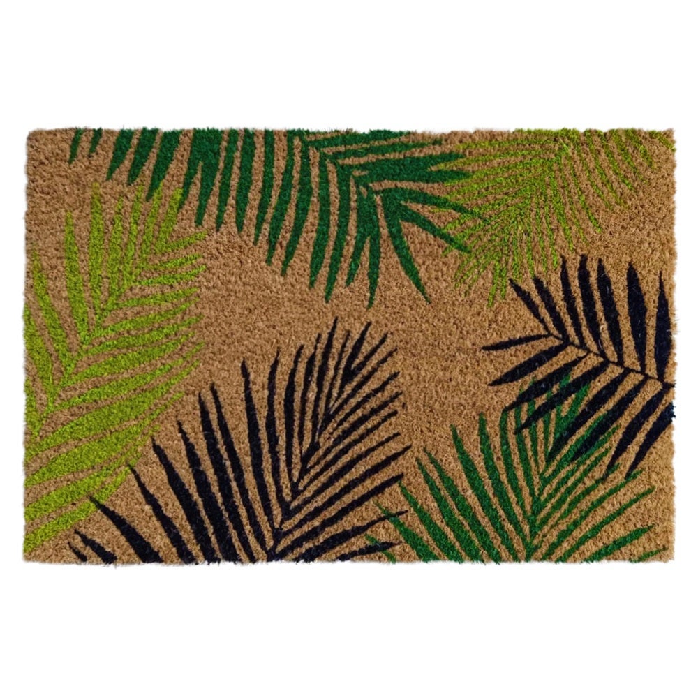 Estera de coco 'Leaf' con diseño de hojas - 50x80 cm | Leroy Merlin