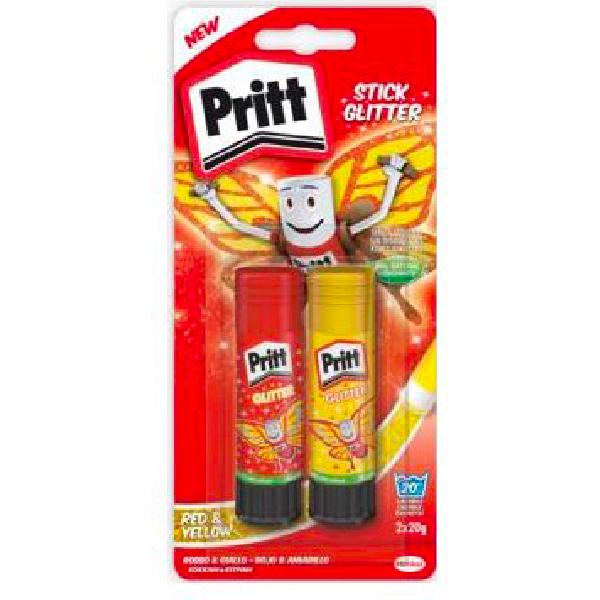 3x Pritt Glitter Glue, colores Amarillo y Rojo, modelo 2050206, para ...