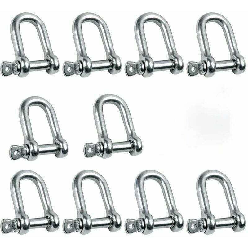 M5 Manille inox Droite Bracelet Acier Inoxydable，（10pcs） | Leroy Merlin