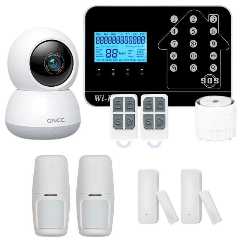 Kit Alarme maison connectée sans fil WIFI Box internet et GSM Futura ...